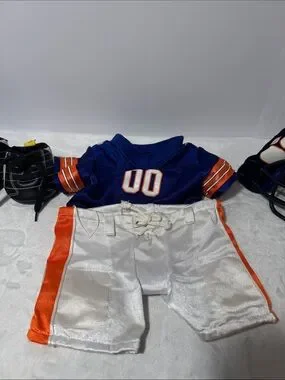 Build-A-Bear | Toys | Build A Bear Blue Orange Football Teddyuniform ...